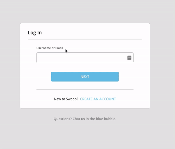 How do I log in to Swoop?