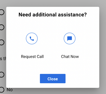 How can customers get support when requesting through mobile web?